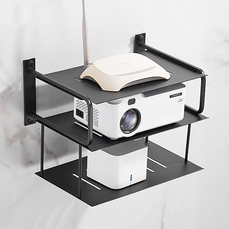 Router Rack wifi Storage Box Wall Projection Shelf Perforation-Free ...