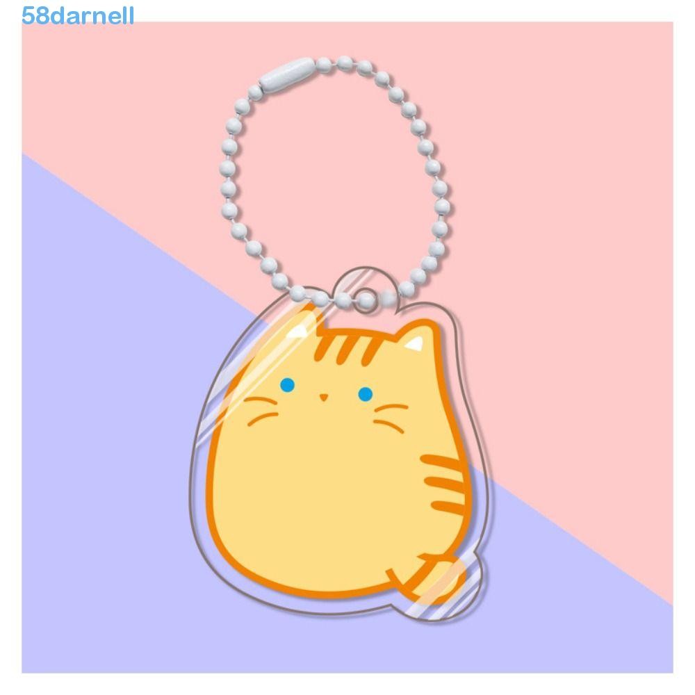 DARNELL Kitty Pendant, Blue Cat Orange Cat Siamese Cat Keychain ...