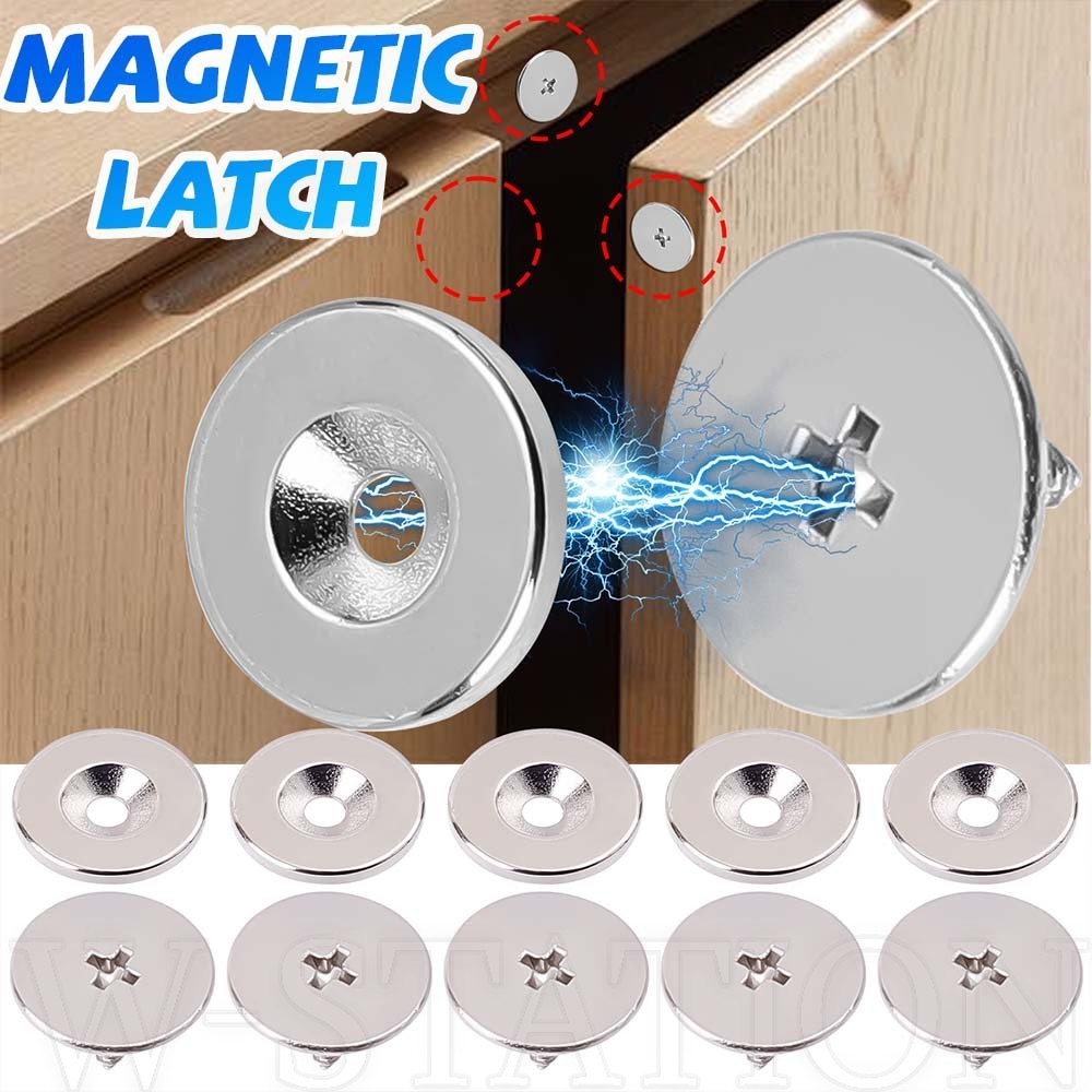 Magnetic Cabinet Catches Latch - Drawer Cupboard Door Magnet Clasps ...