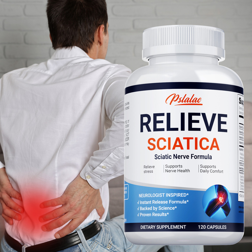 Pslalae Sciatic Nerve Health Support Supplement - Nerve Support Formula with AlphaPalm, Pea ...