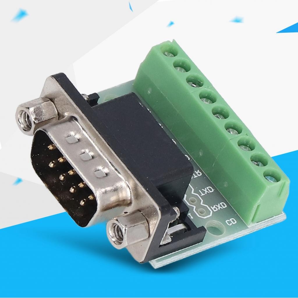 Xiyijia DB9 Connector Eujgoov Male Header to Screw 9 Pin Adapter Terminal Block Board for RS232 ...