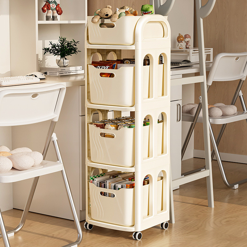 Student Supplies Storage Rack Small Cart Floor-standing Movable Multi ...