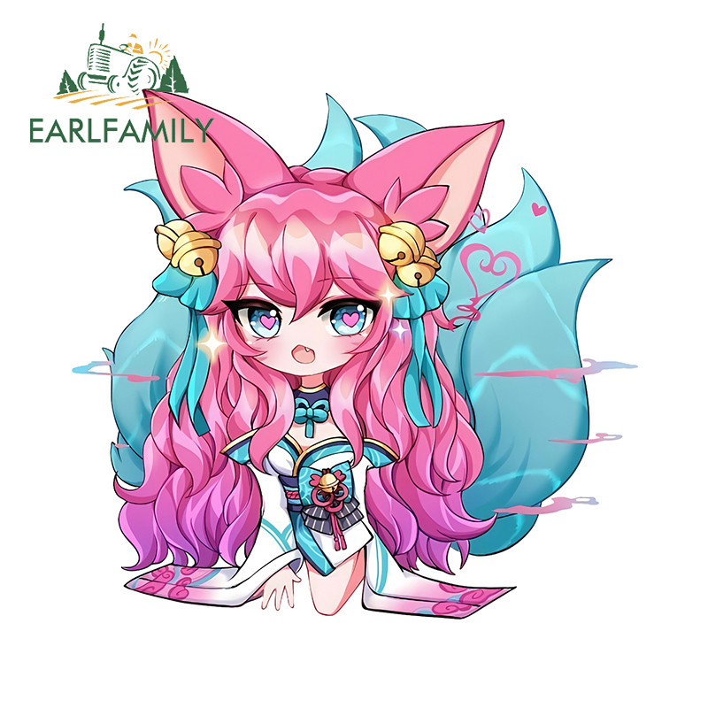 EARLFAMILY League of Legends Ahri Car Stickers Motorcycle Windows ...