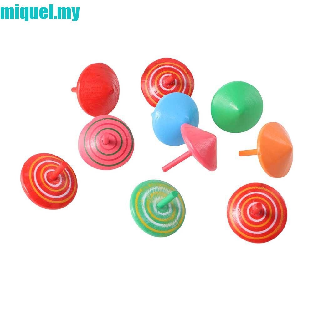 MIQUEL Wooden Rotate Gyro Art Craft For Children Gyro Toys Desktop Toys ...