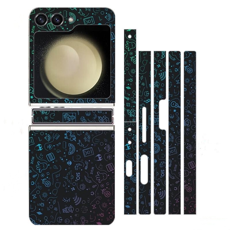 3M Colorful Sticker for Samsung Galaxy Z Flip 5 4 3 5G Back Screen ...