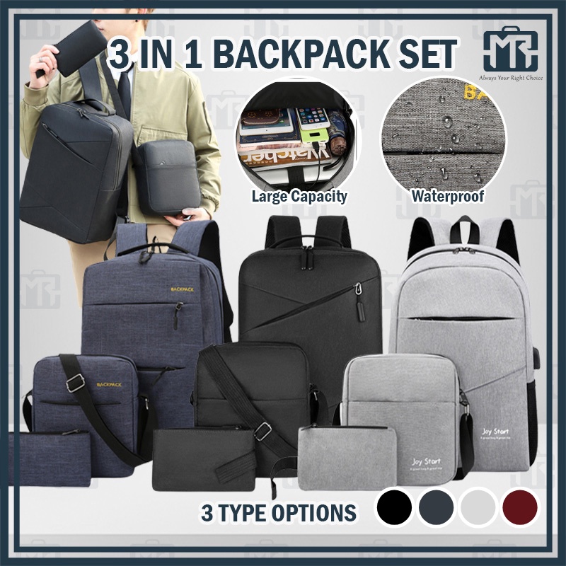 MR Travel Laptop 3 in 1 Backpack Set Multifunction Business Laptop ...