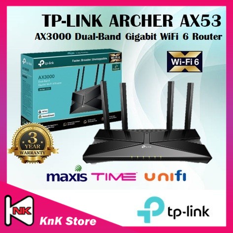 TP-LINK Archer AX53 AX3000 Dual Band Gigabit Wi-Fi 6 Router | Shopee Malaysia