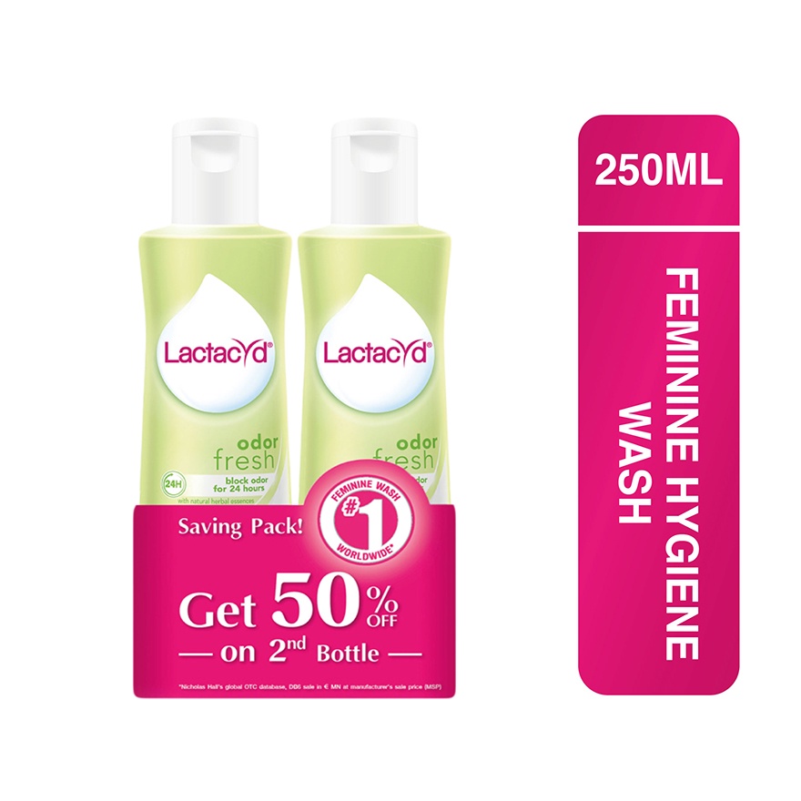 Lactacyd Feminine Wash All Day Fresh (2 x 250ml) | Shopee Malaysia