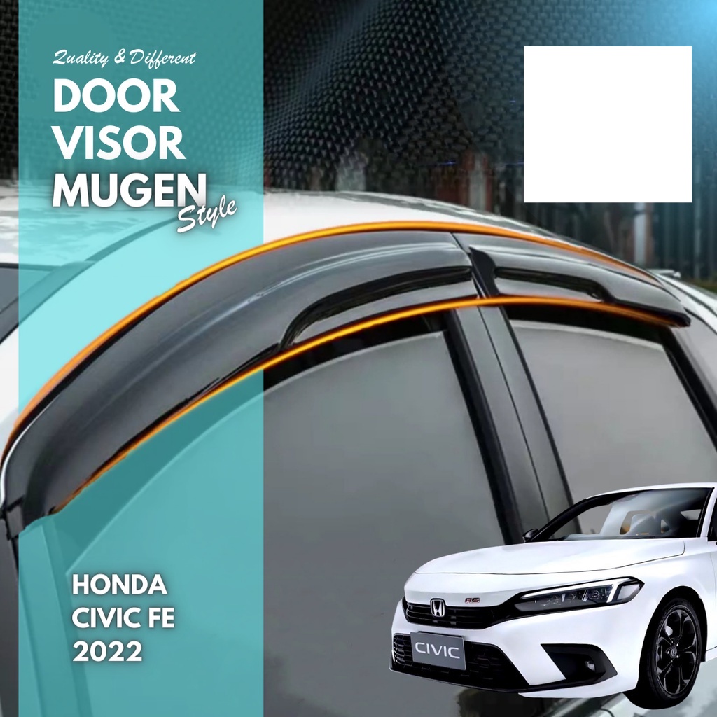 JYK Honda Civic 2022 Fe 11th Generation Door Visor Mugen Air Press ...