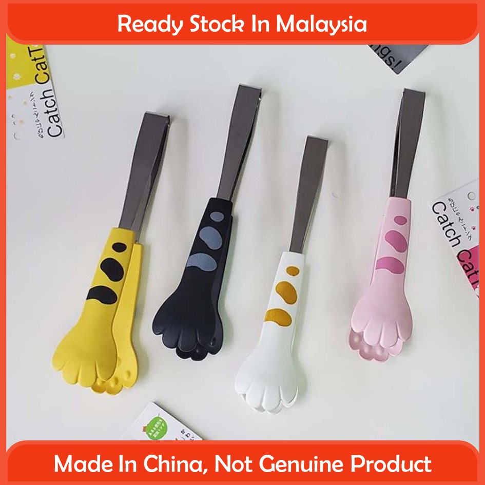 Stainless Steel Cat Claw Food Tongs Cute Design With 3 Size | Shopee ...