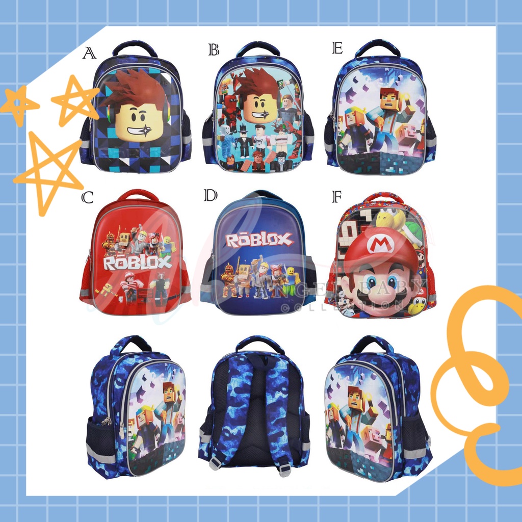 Angel Baby Kids Roblox Mario Ultraman Astronauts Kids School Bag ...