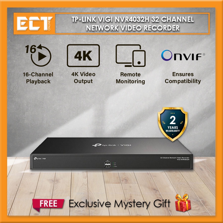 TP-Link Vigi NVR4032H 32 Channel Network Video Recorder with CCTV NVR VGA HDMI and Dual Ethernet ...