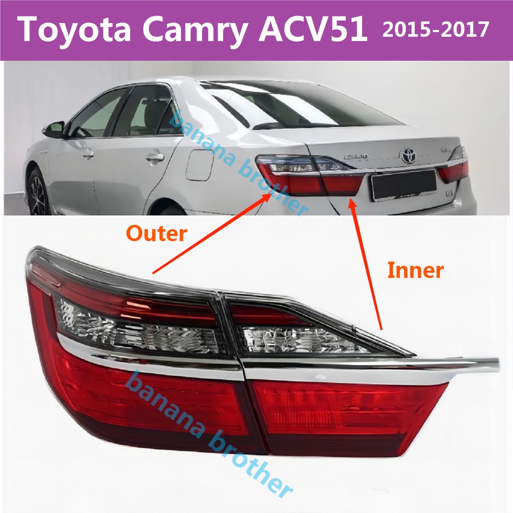 FOR Toyota Camry ACV51 tail lamp 2015-2017 LED XV50 Taillamp Rear Lamp ...