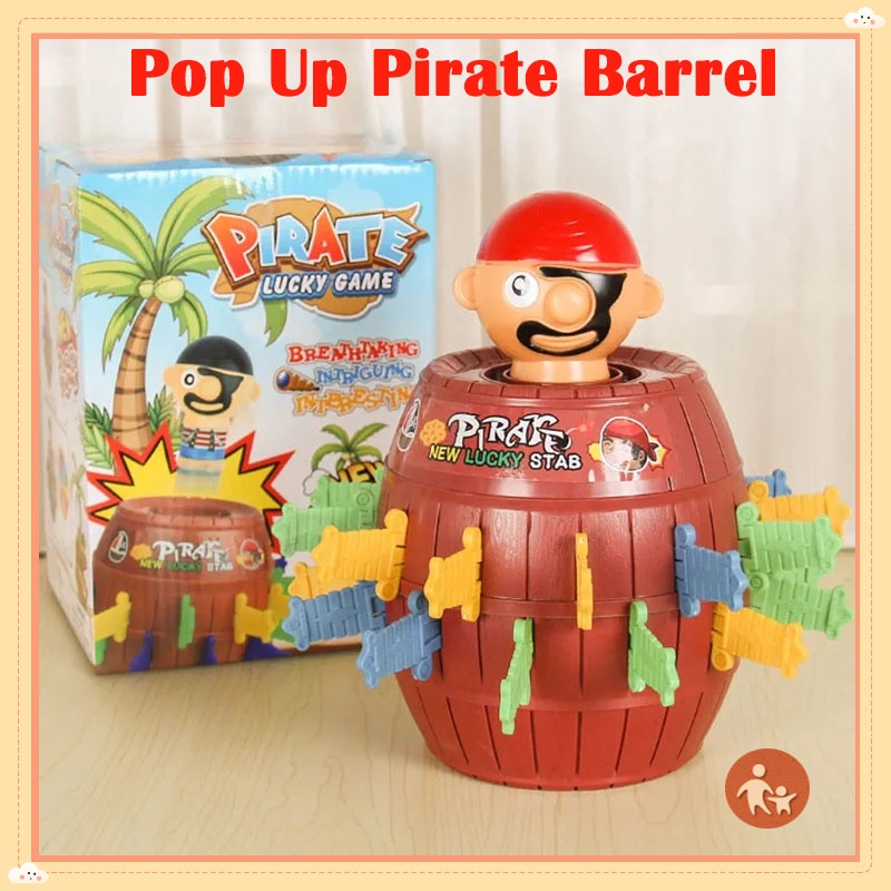 Pop Up Pirate Barrel Game Saving Box Pirate Bucket Toy Interactive Game ...
