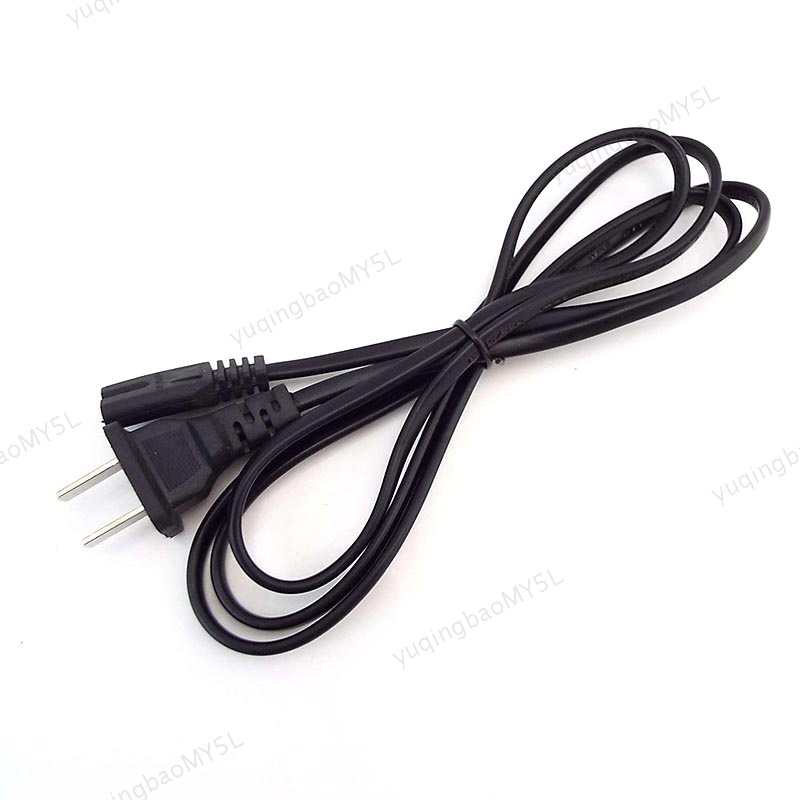 2-Prong Pin Ac Us Power Extension Cable 130W 0.6A Power Supply Cord ...