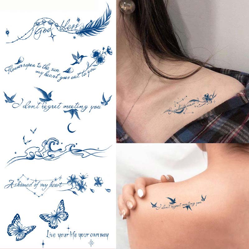 Juice Ink Long Lasting Tattoo Waterproof Temporary Tattoo Stickers Moon ...