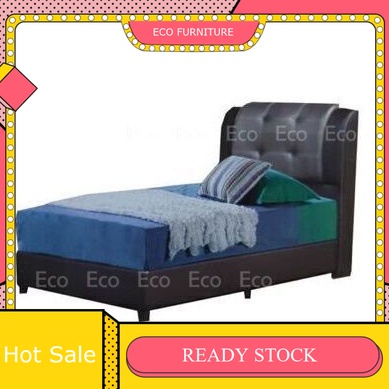 Katil Kulit PVC Divan Katil Single / Super Single 8Inci Base | Shopee ...