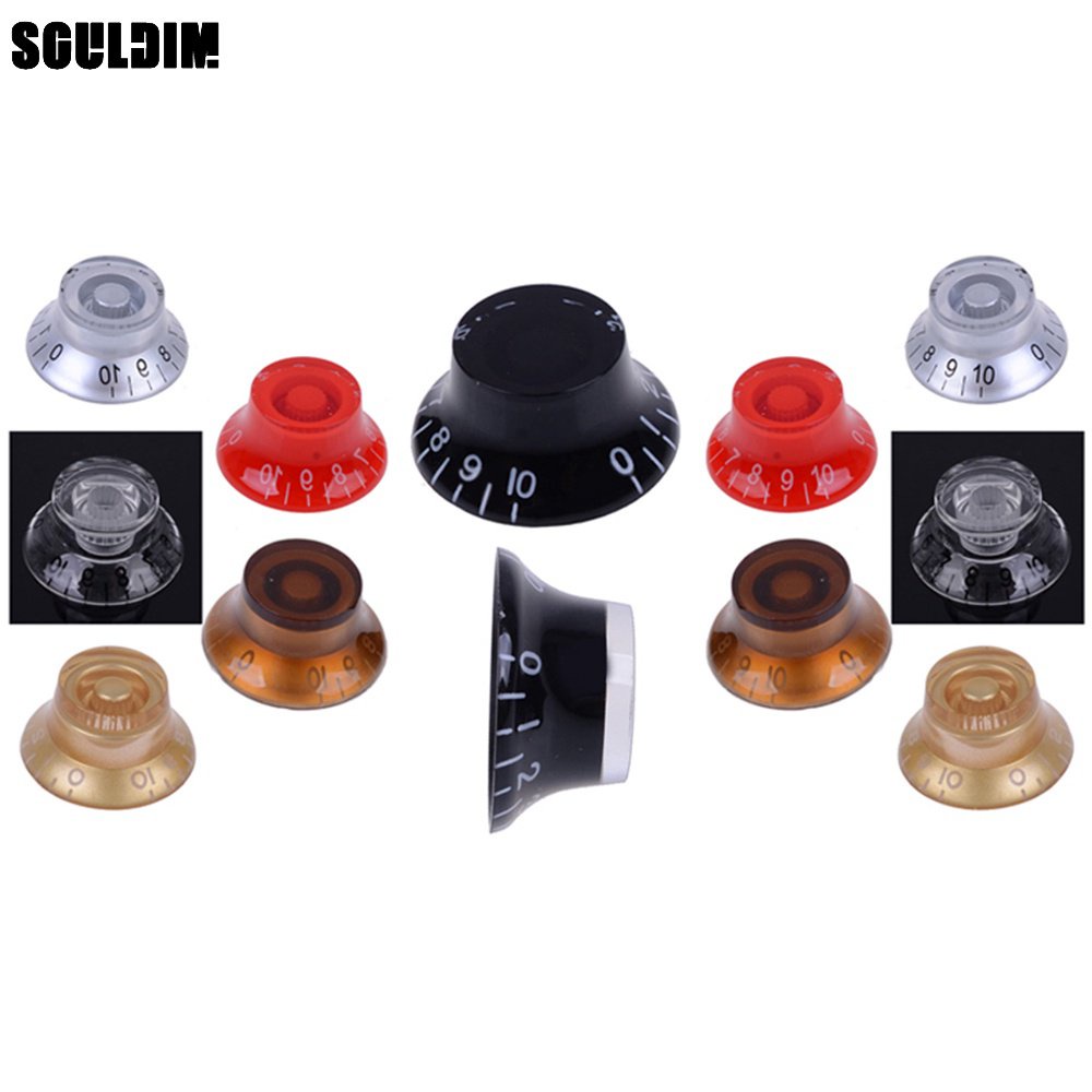 2Pcs Multi Color LP Electric Guitar Volume Tone Knob Top Hat Straight ...