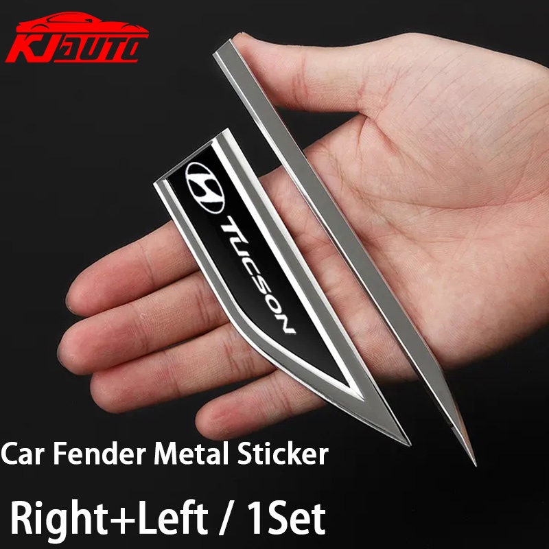 Hyundai Tucson Car Stainless Steel Car Door Fender 3D Metal Side Logo ...