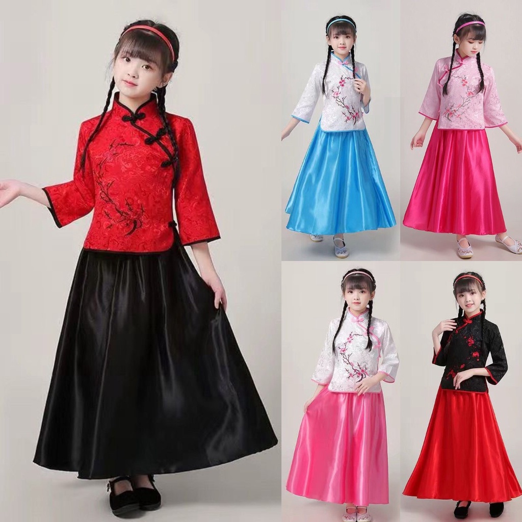 120-170cm x Qipao Cheongsam Kids 公主裙 CNY Dress Chinese New Year Clothes ...