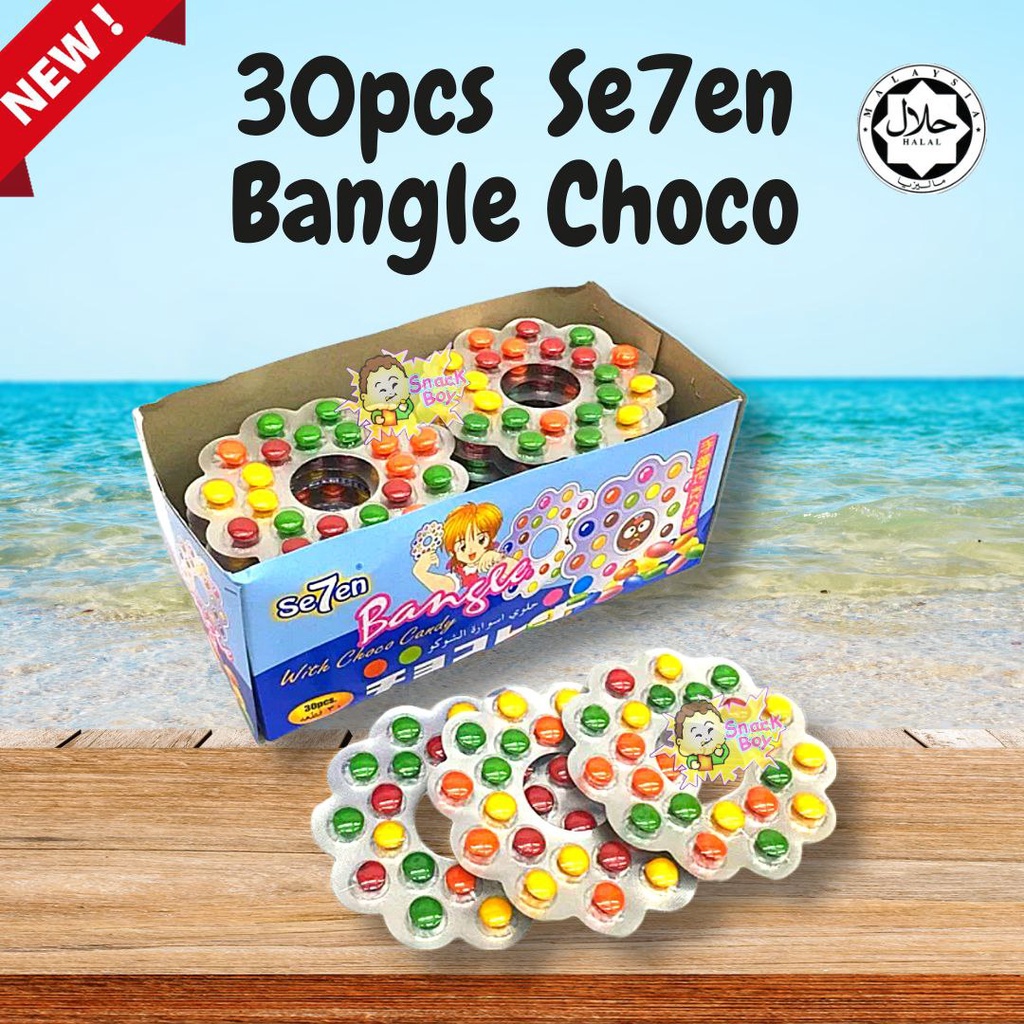 30pcs Se7en Flower Choco Bean Bangle candy gula Bersalut coklat ...