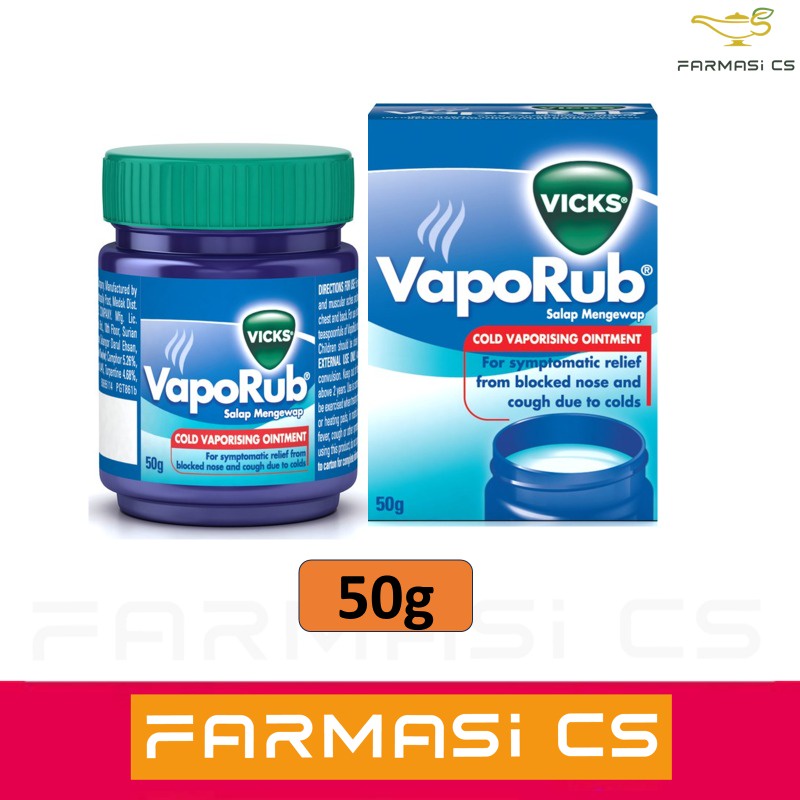 VICKS VapoRub Cold Vaporising Ointment 50g EXP:12/2025 [ Blocked Nose ...