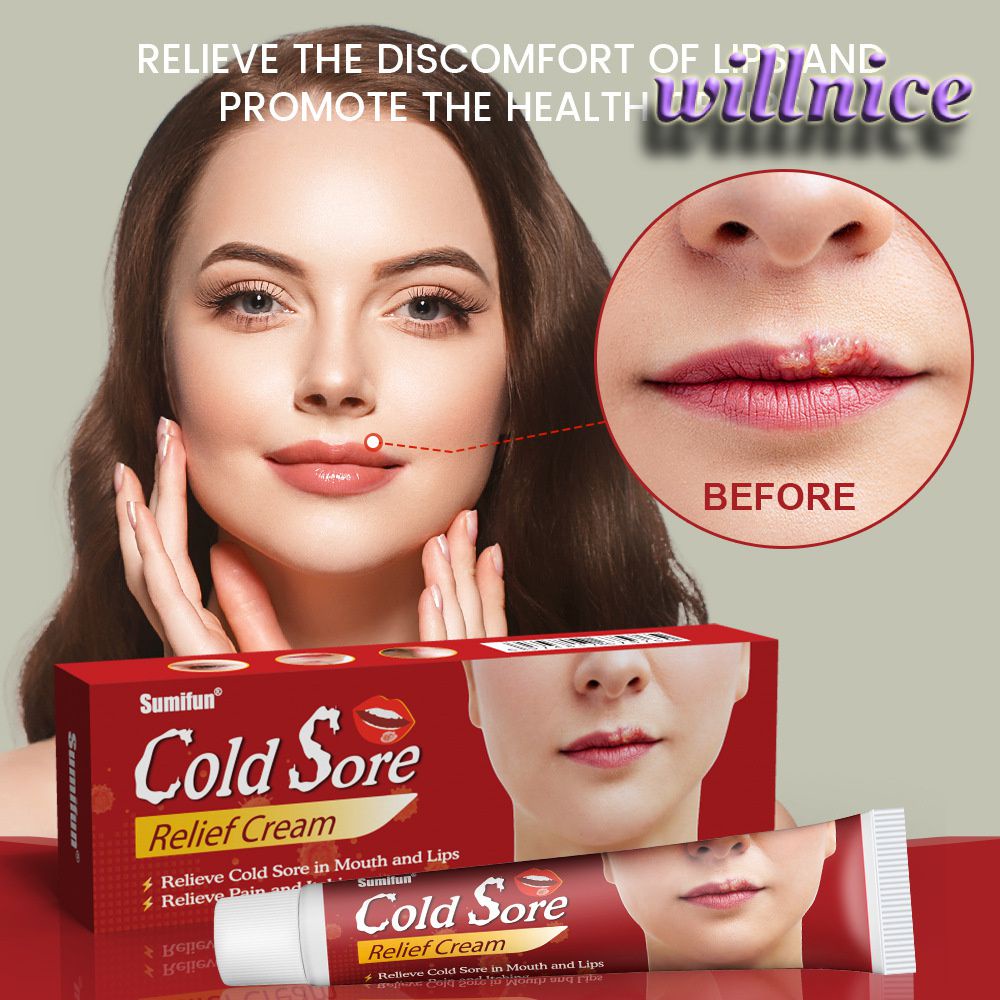 Sumifun Cold Sore Relief Cream Cheilitis Lips Relief Cream Repair Lip ...