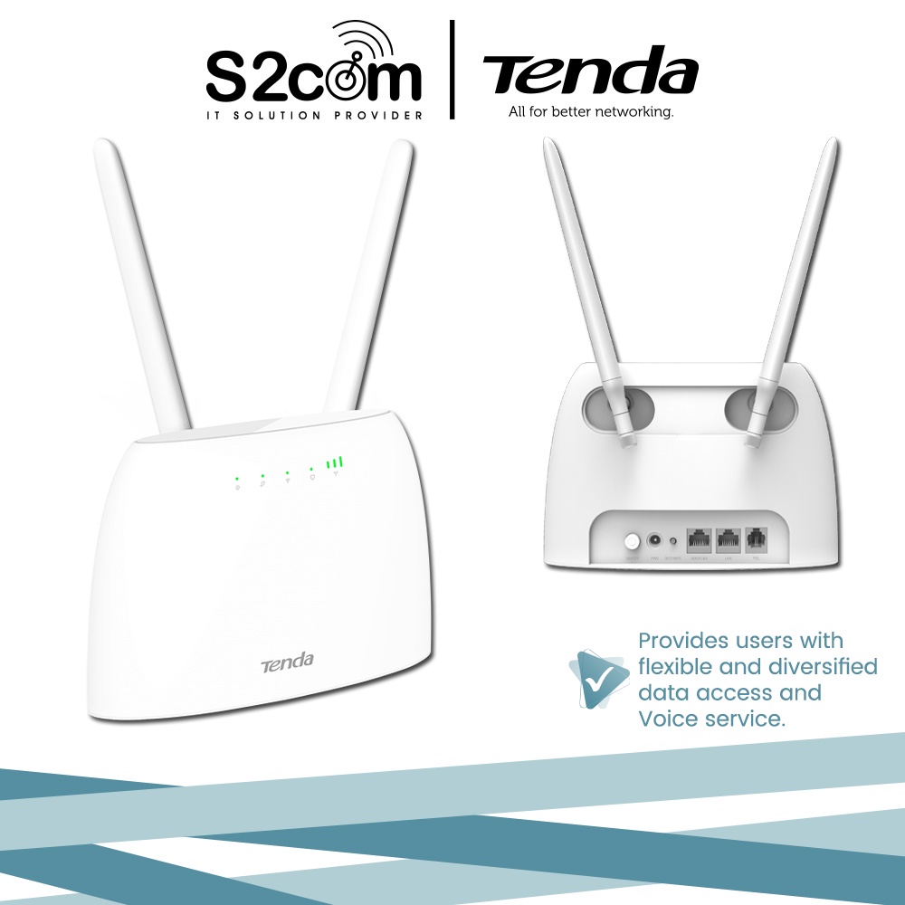 Tenda N300 Wi-Fi 4G VoLTE Router Internet & Voice Service On One Router ...