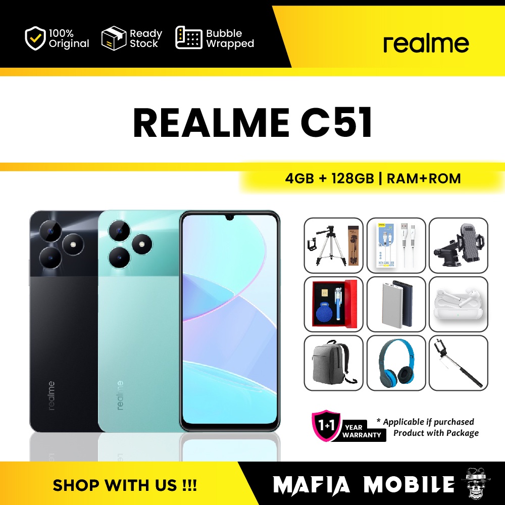 REALME C51 [4GB RAM 128GB ROM] - Original REALME Malaysia | Shopee Malaysia