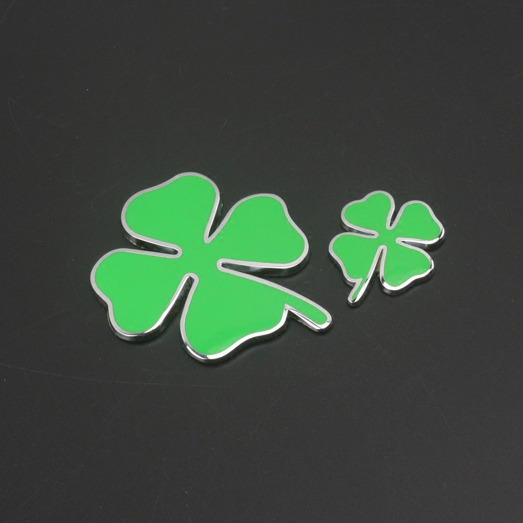2024 Car Metal Lucky Guardian Four-leaf Clover Car Logo Side Logo Alpha ...
