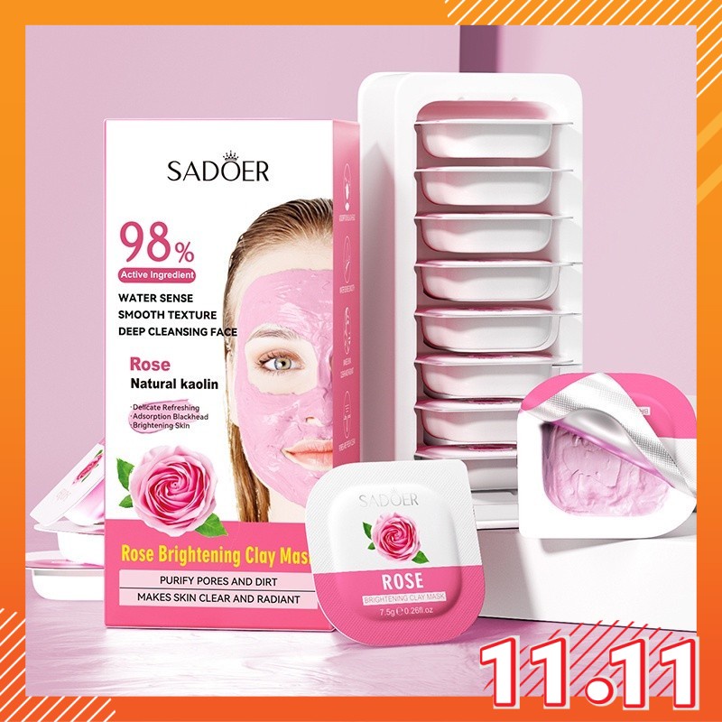 MAY SADOER Rose Brightening Clay Mask Water Sense Smooth Texture Deep ...
