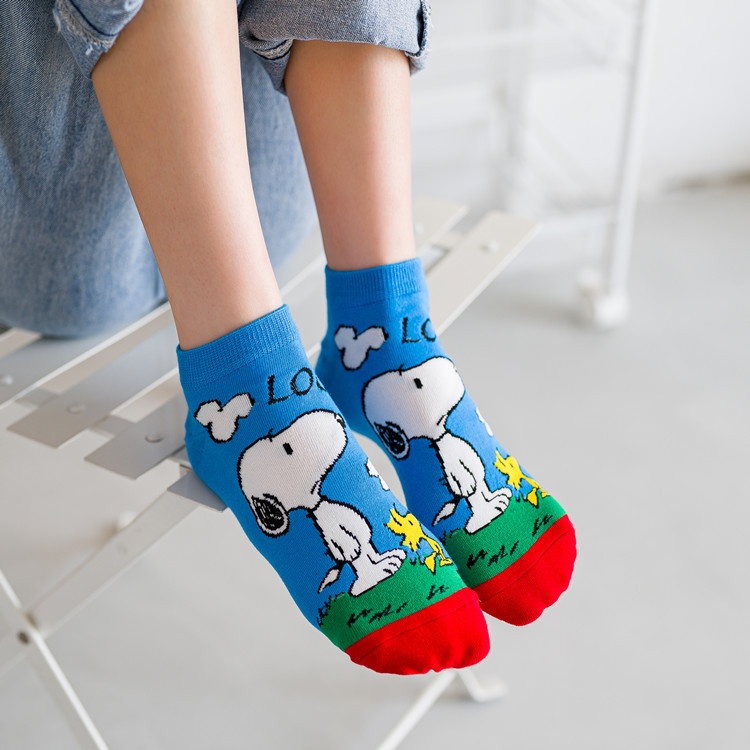 Fashion Cartoon Socks Cotton Korean Snoopy Socks Women Cotton Socks ...