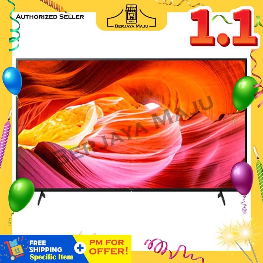 Sony 50" 4K UHD HDR Smart Android Google LED TV KD-50X75K | Shopee Malaysia
