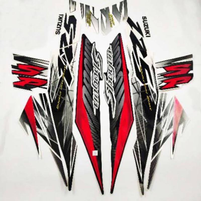 PUTIH MERAH Sticker trim les polet strip stripping full body SUZUKI ...
