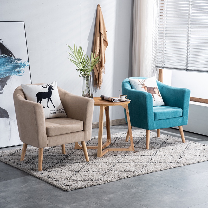 Nordic 2022 Single Sofa Mini Modern Simple Sofa Chair Fabric Balcony ...