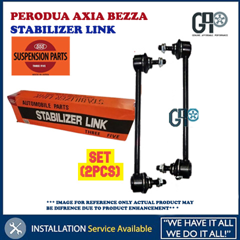 PERODUA AXIA /BEZZA FRONT STABILIZER LINK/ABSORBER LINK 1 SET-BRAND 555 ...