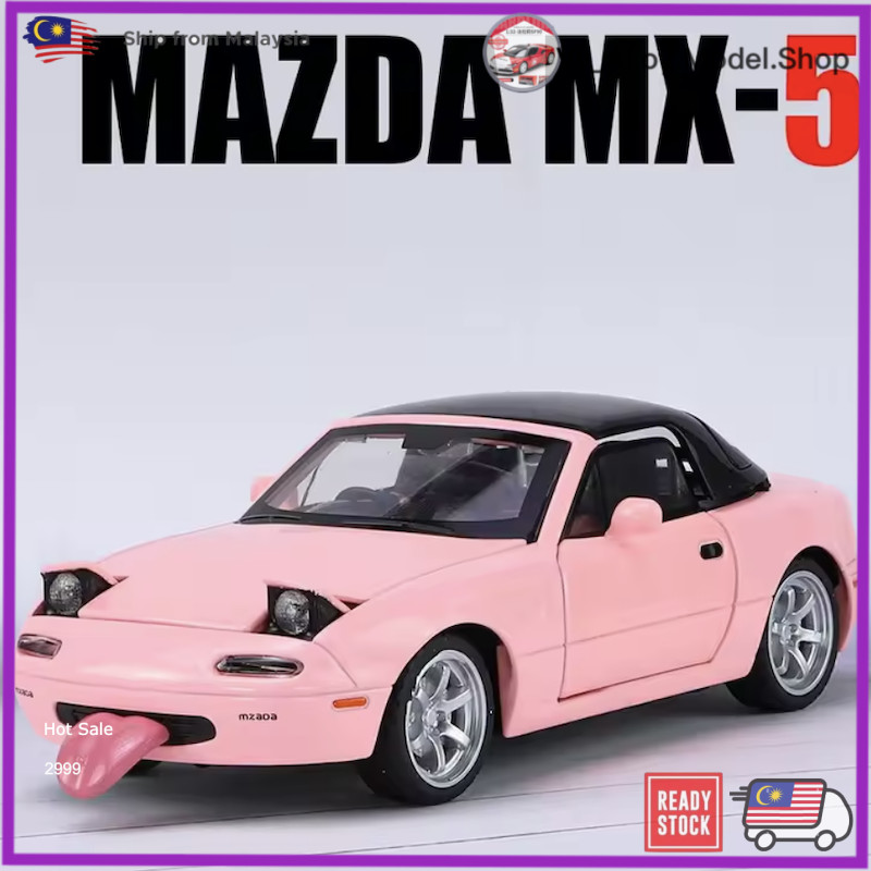 Alloy Model Car 1:32 Scale Mazda MX-5 Miniature Miata RoadSter Sound ...