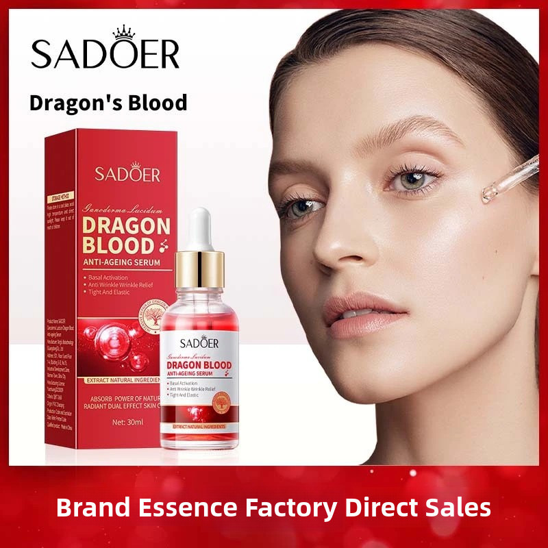 SADOER Dragon Blood Serum Anti-Ageing 30ml Wrinkle Serum Ganoderma Lucidum Rejuvenating Firming ...