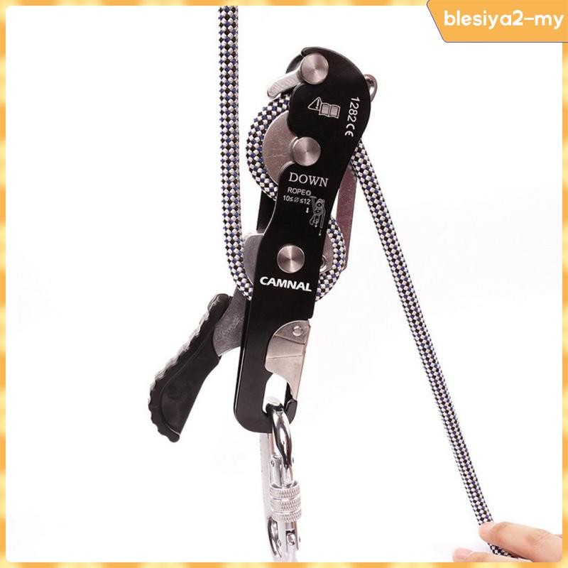 [BlesiyaedMY] Heavy Duty Stop Descender for 9-12mm Rope Rock Climbing ...