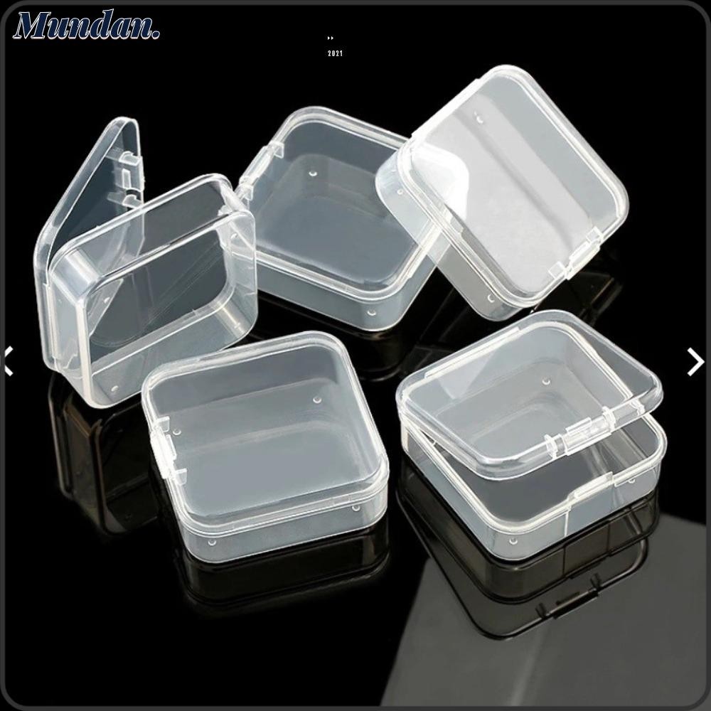 MUNDAN Square Storage Box, Transparent Multi Sizes Earring Storage ...