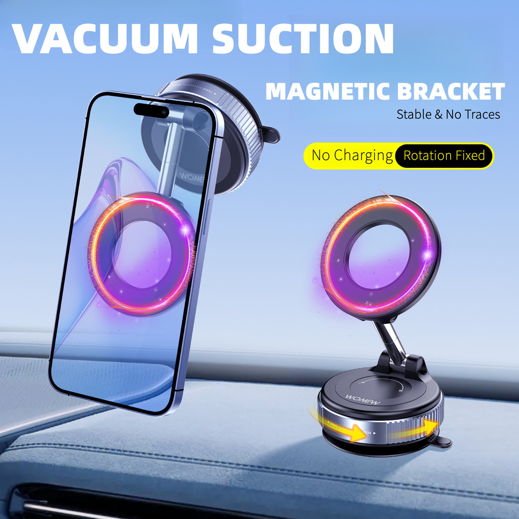X68 Car Phone Stand Mechanical Vacuum Suction Cup Rotate 360° Strong ...