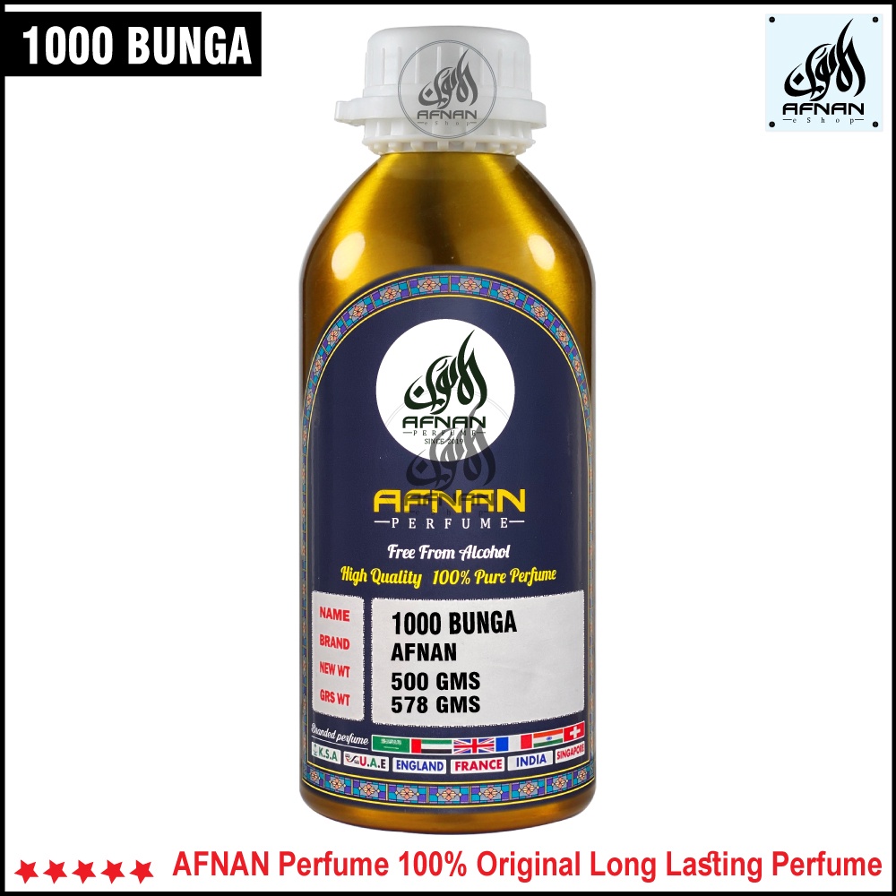 1000 BUNGA Seribu Bunga AFNAN perfume Original Attar Pati Minyak Wangi ...