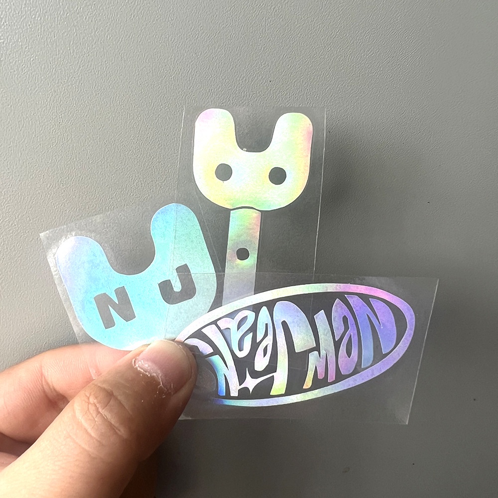 NEWJEANS Laser sticker holographic reflective mobile phone sticker ...