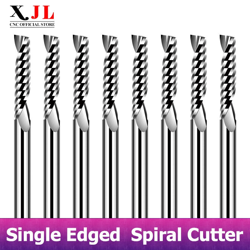 XJL 3.175mm Spiral milling cutter For Acrylic PVC MDF Density Board ...