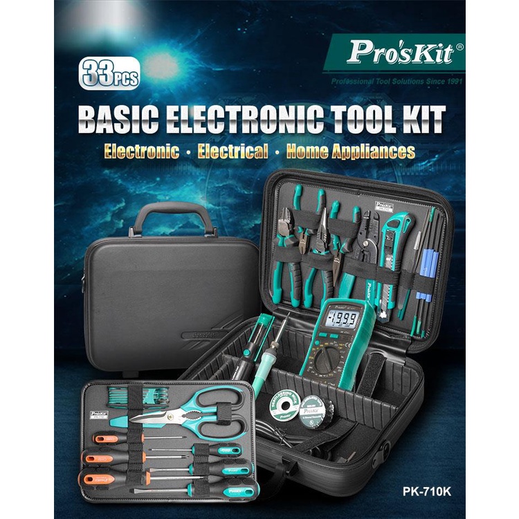 Pro'sKit PK-710KB Basic Electronic Tool Kit | Shopee Malaysia