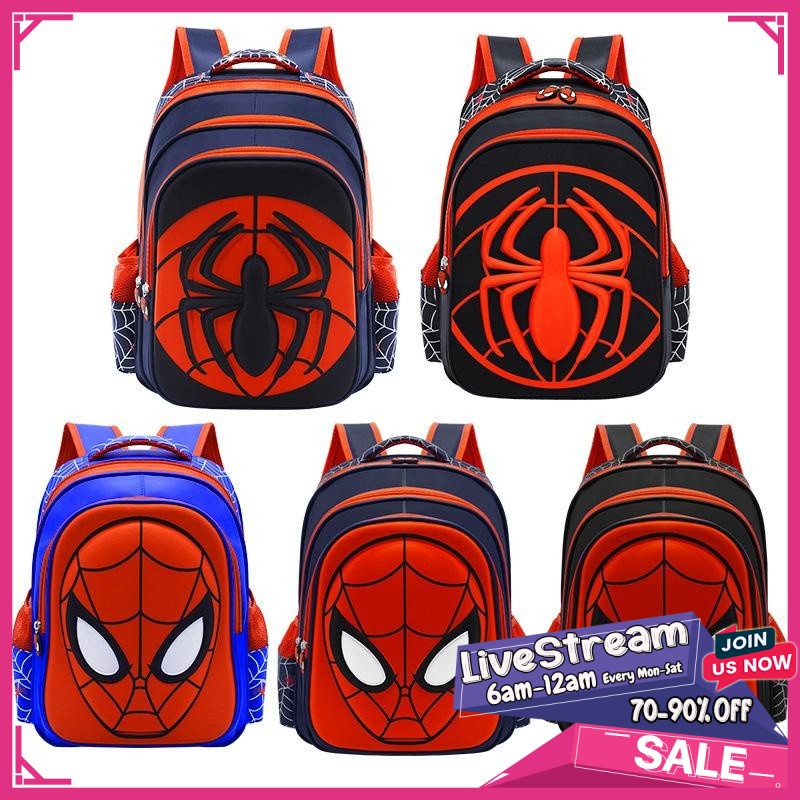 (B551) 38cm Spiderman Beg Sekolah Bag Kids Cartoon School Bagpack Beg ...