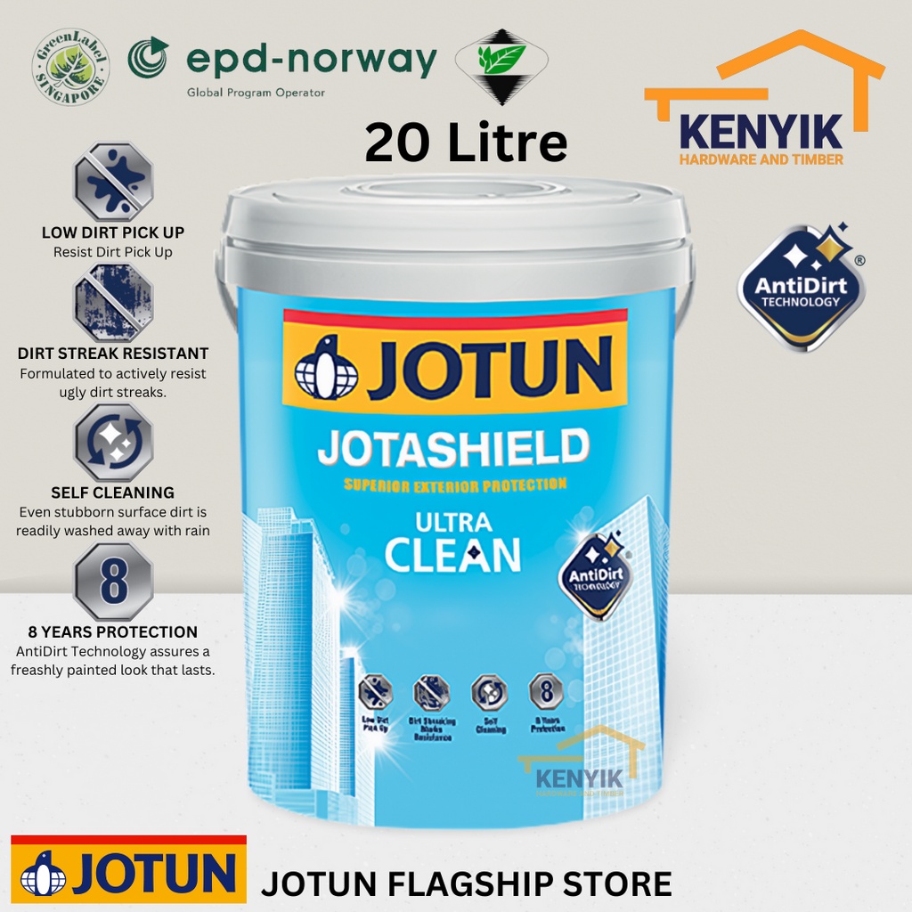 JOTUN 20L 0001 WHITE Jotashield Ultra Clean (Exterior) | Shopee Malaysia JOTUN 20L 0001 WHITE Jotashield Ultra Clean (Exterior) | Shopee Malaysia