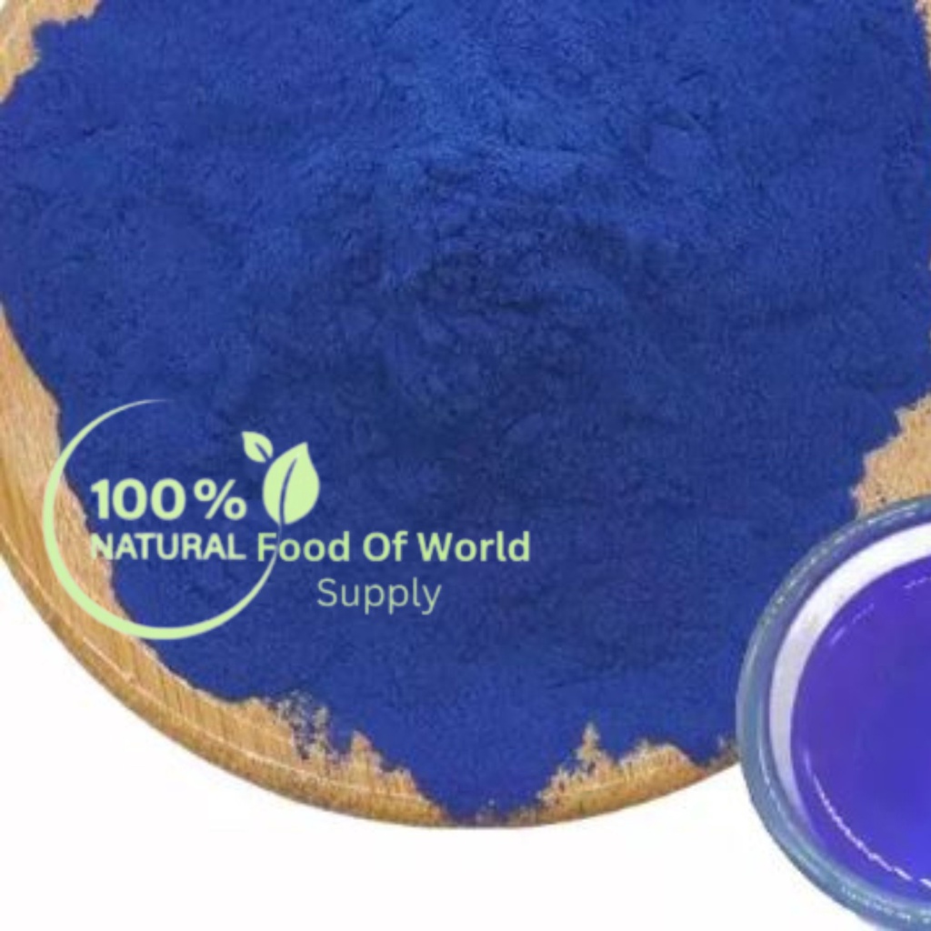 Blue Spirulina Powder 100g organic 蓝色螺旋藻粉 Superfood Edible Blue Algae ...