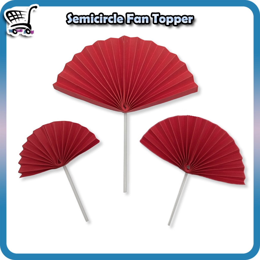 Semi Circle Paper Fan Cake Decorations Cake Topper Birthday Topper ...