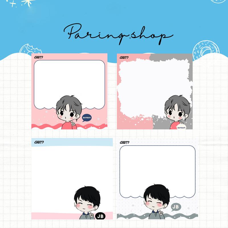 GOT7 Fanart Paper Bambam JB Kpop Without Adhesive Post-It Note Taking | Shopee Malaysia